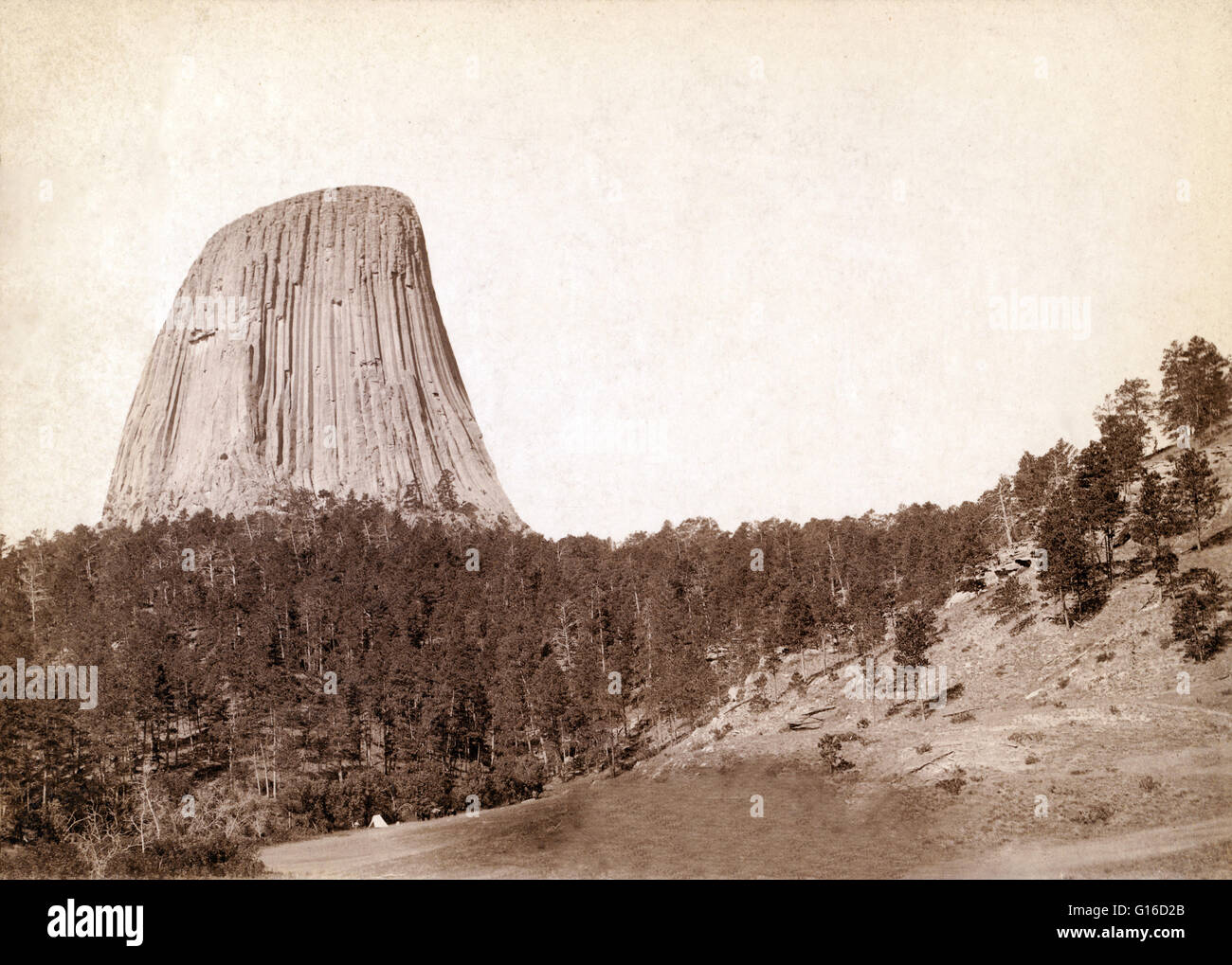 Devils Tower as seen from the east side photographed John C.H. Grabill ...