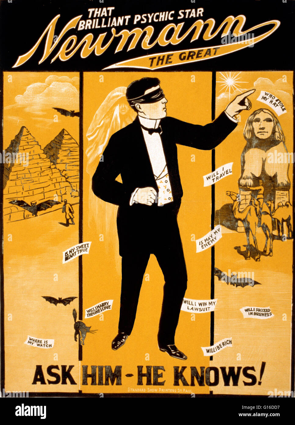 Hypnotist poster hi-res stock photography and images - Alamy