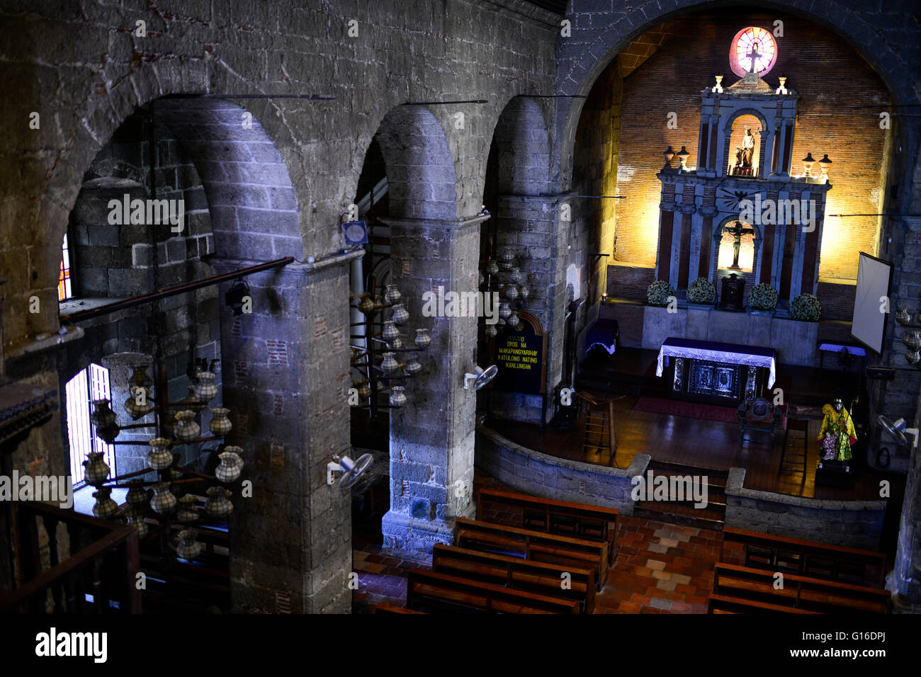 PHILIPPINES, Luzon, Metro Manila, Las Pinas, St. Joseph church with ...