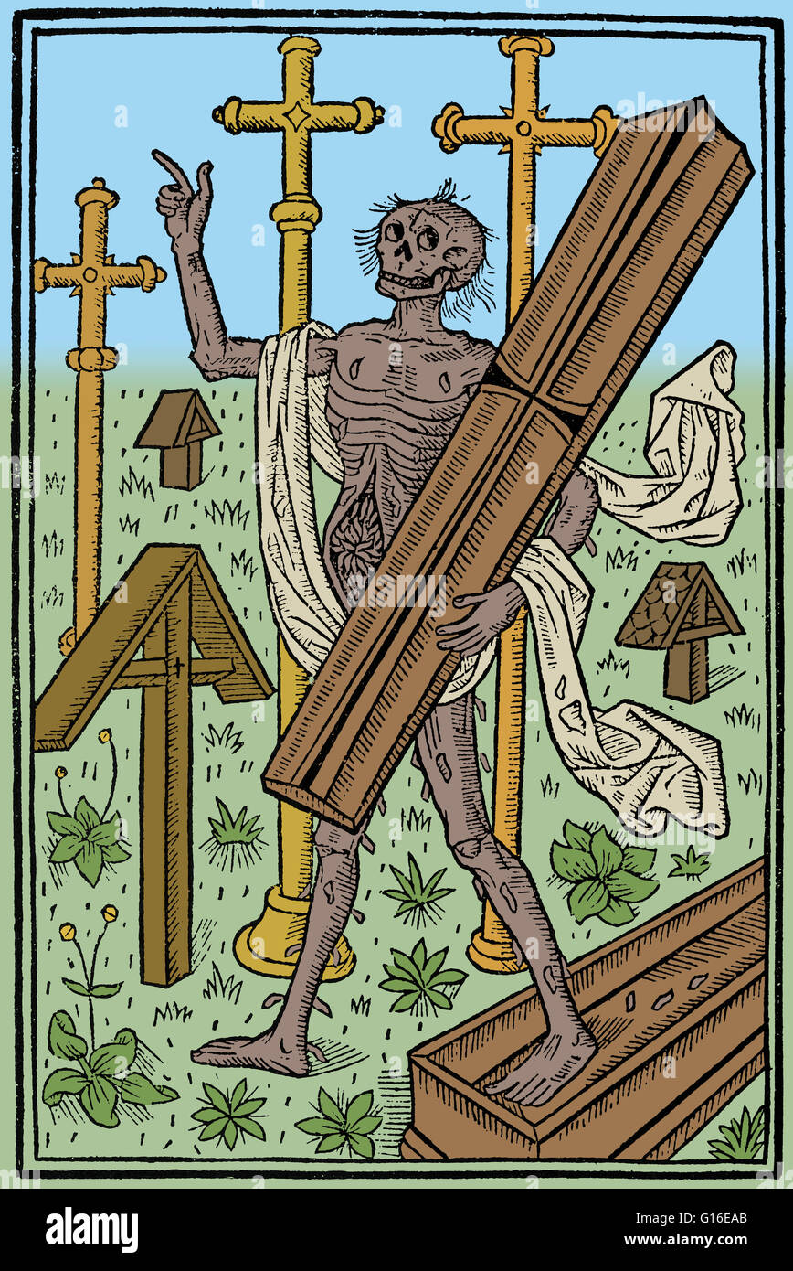 Allegoric representation of Death from Le grant kalendrier et compost ...