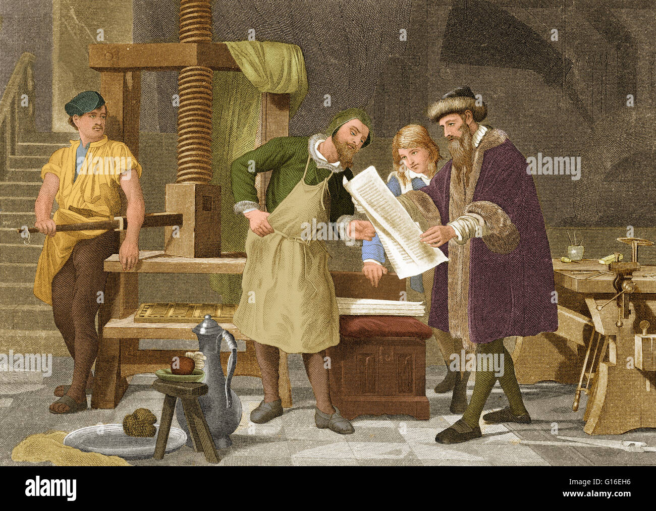 Johannes gutenberg printing press hi-res stock photography and images ...