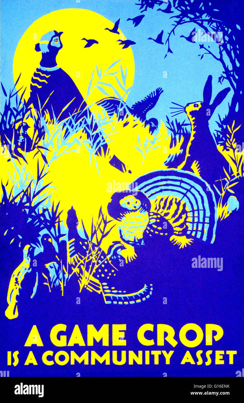 Entitled: "A game crop is a community asset". Poster for Bureau of Game ...