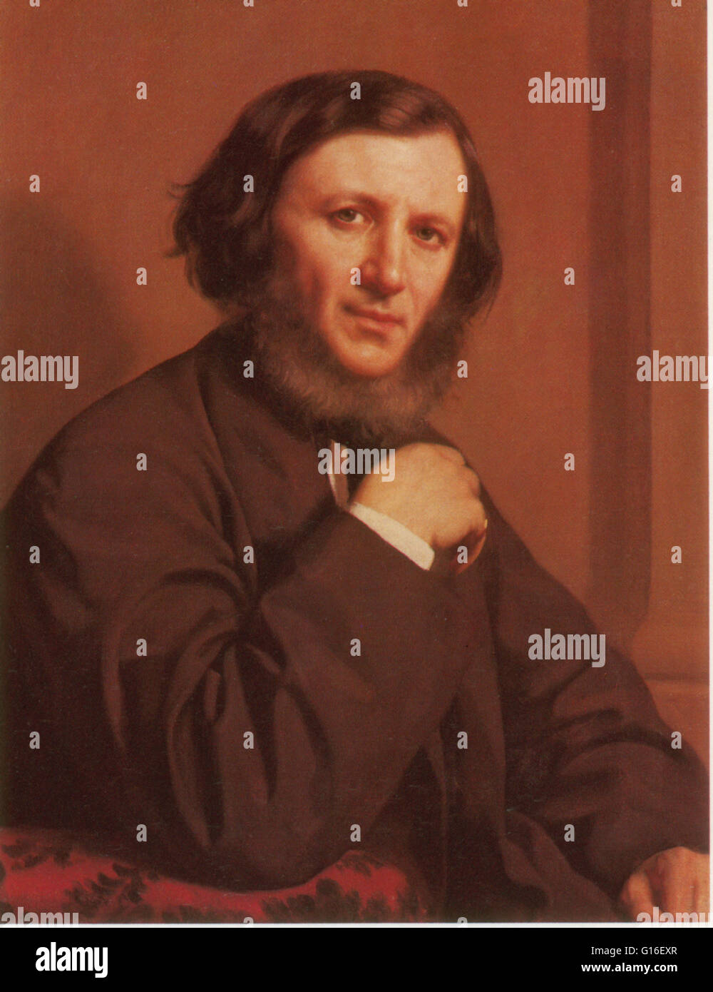 Browning portrait painted by Michele Gordigiani, 1858. Robert Browning ...