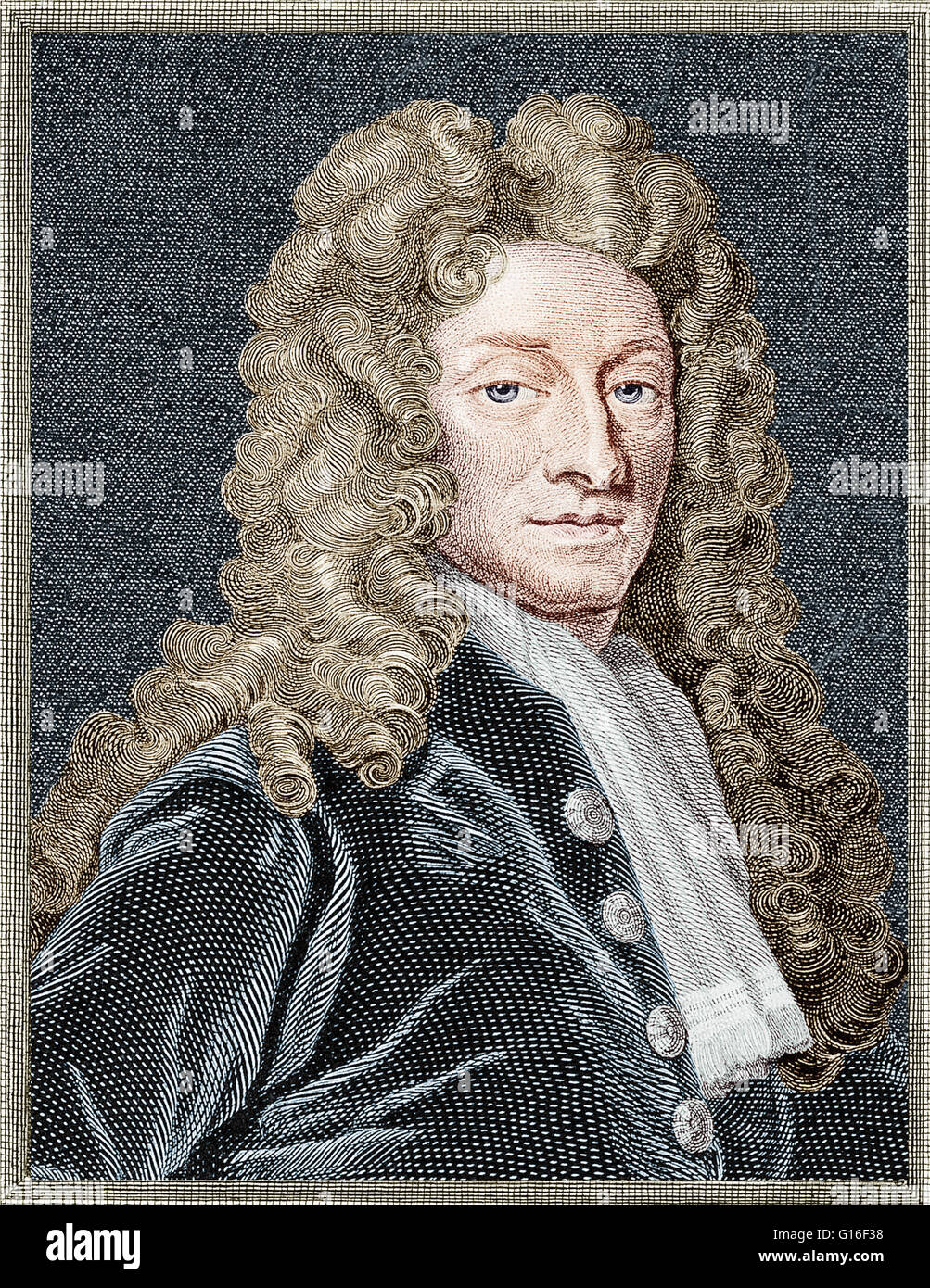 Line engraving of Sir Christopher Wren by T. Holloway, 1798, after ...