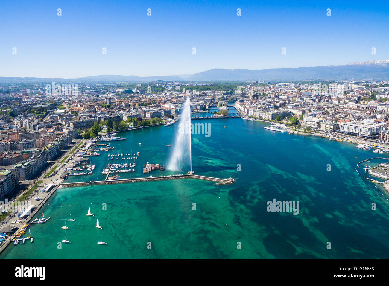 Aerial view of Geneva city in Switzerland Stock Photo - Alamy