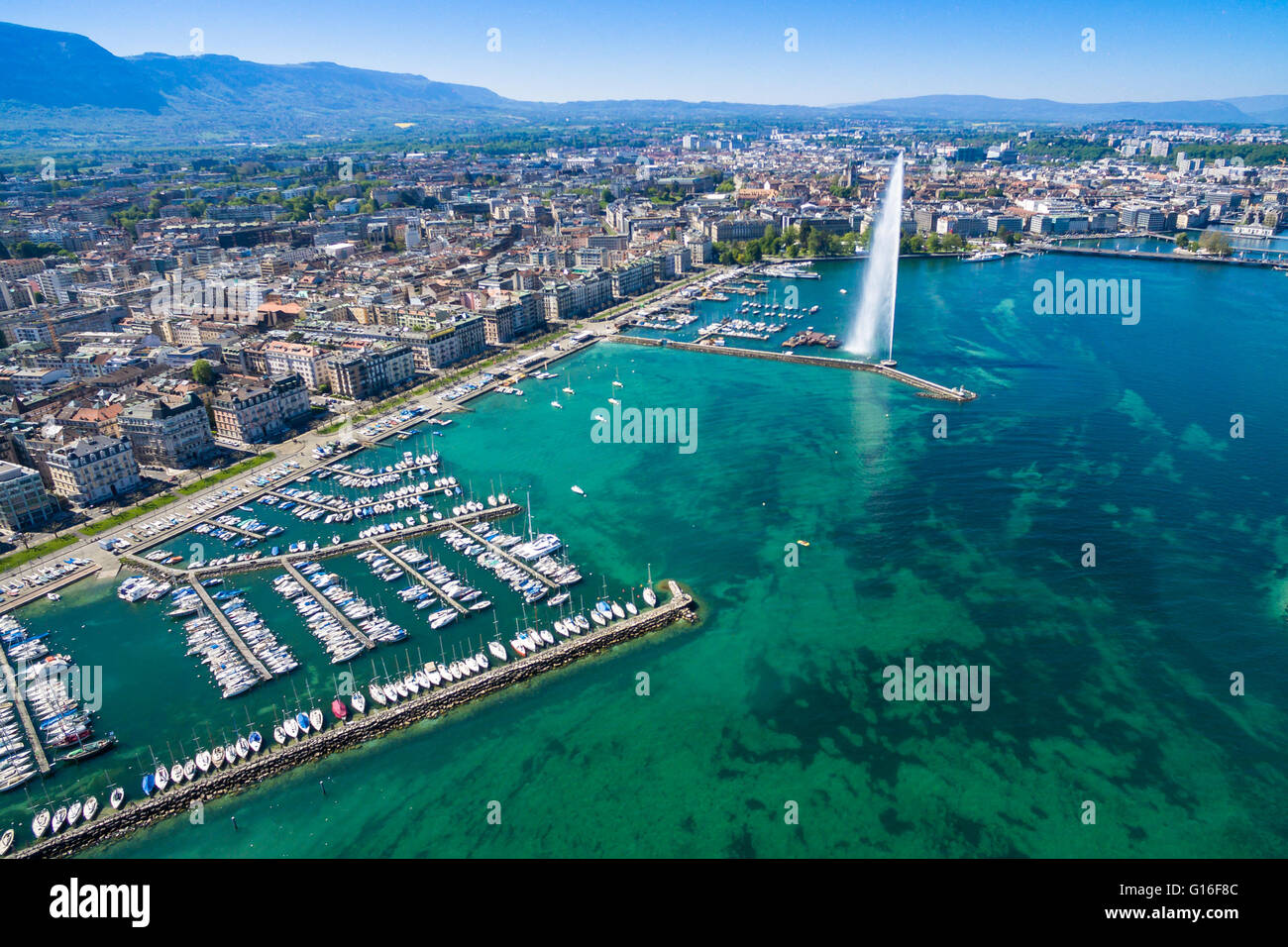 Aerial view of Geneva city in Switzerland Stock Photo - Alamy