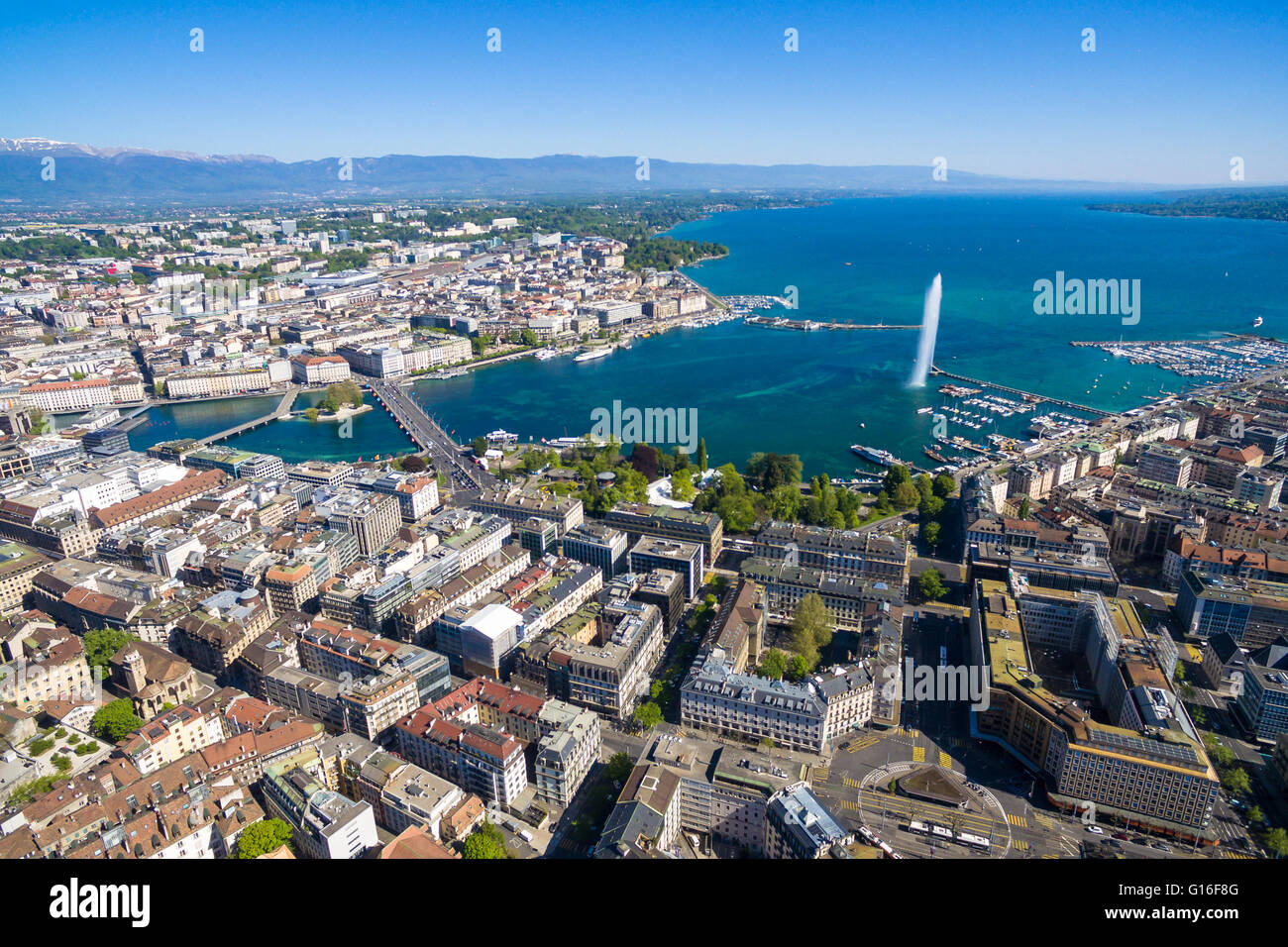Aerial view of Geneva city in Switzerland Stock Photo - Alamy