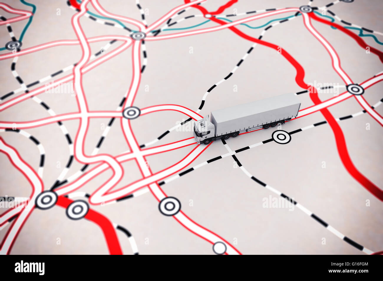 3D rendering of transport map Stock Photo - Alamy