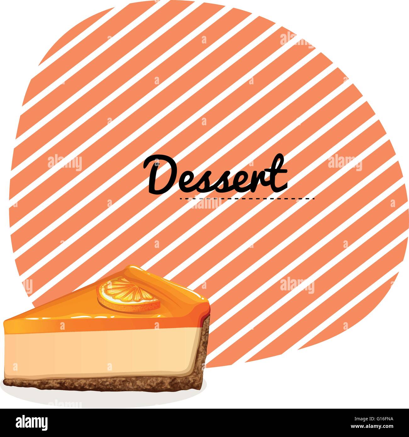 Orange cheesecake and text illustration Stock Vector Image & Art - Alamy