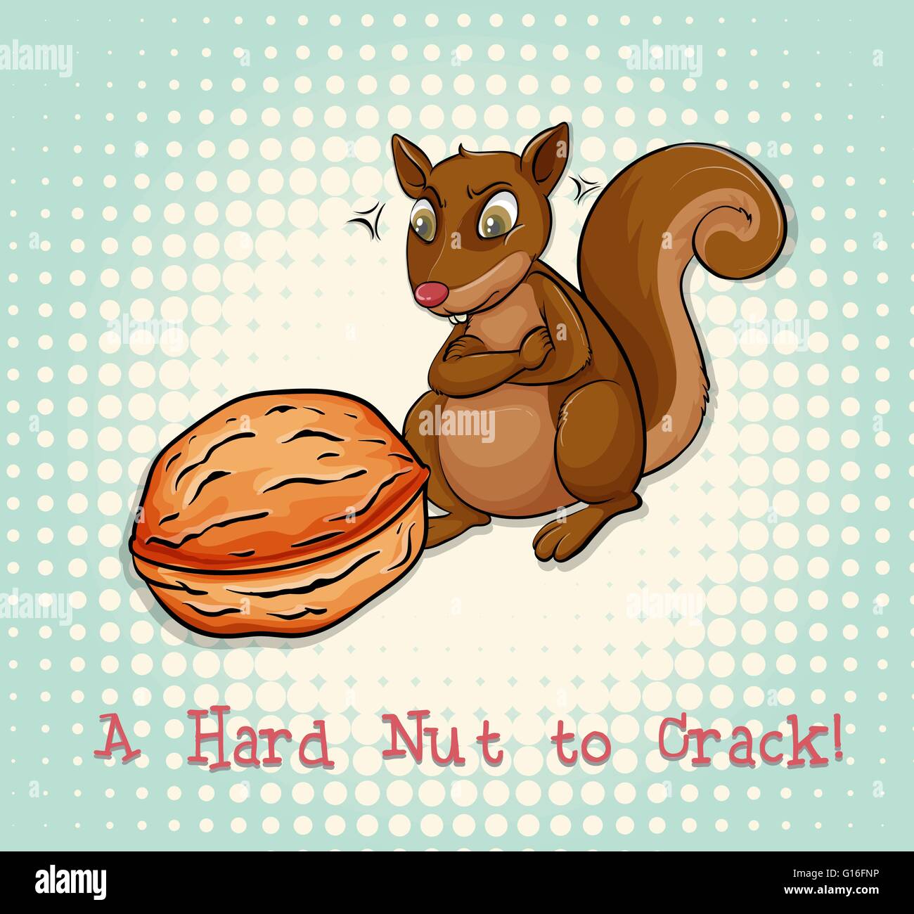 Hard nut to crack illustration Stock Vector Image & Art - Alamy