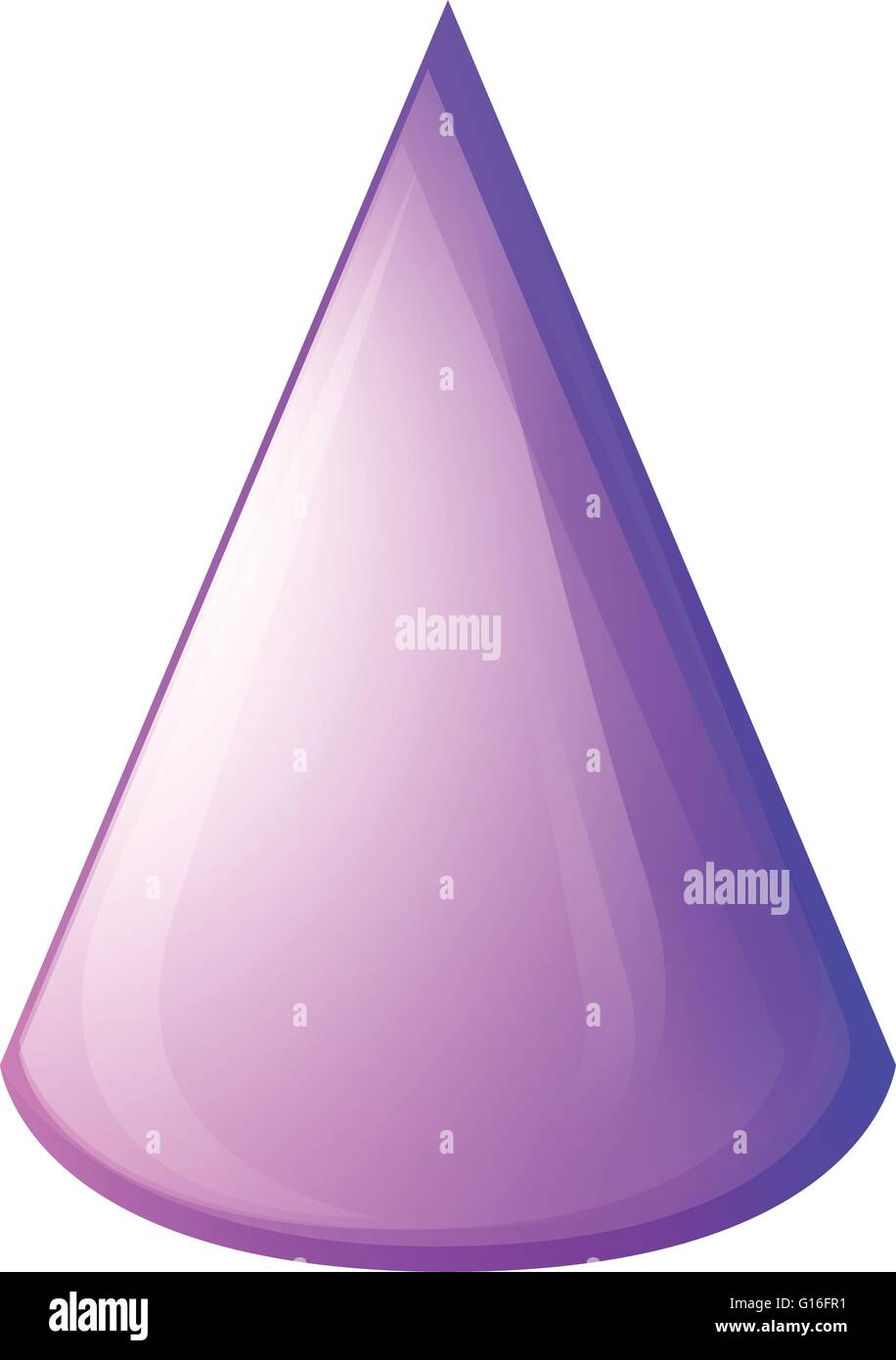 Purple cone form on white illustration Stock Vector Image & Art - Alamy