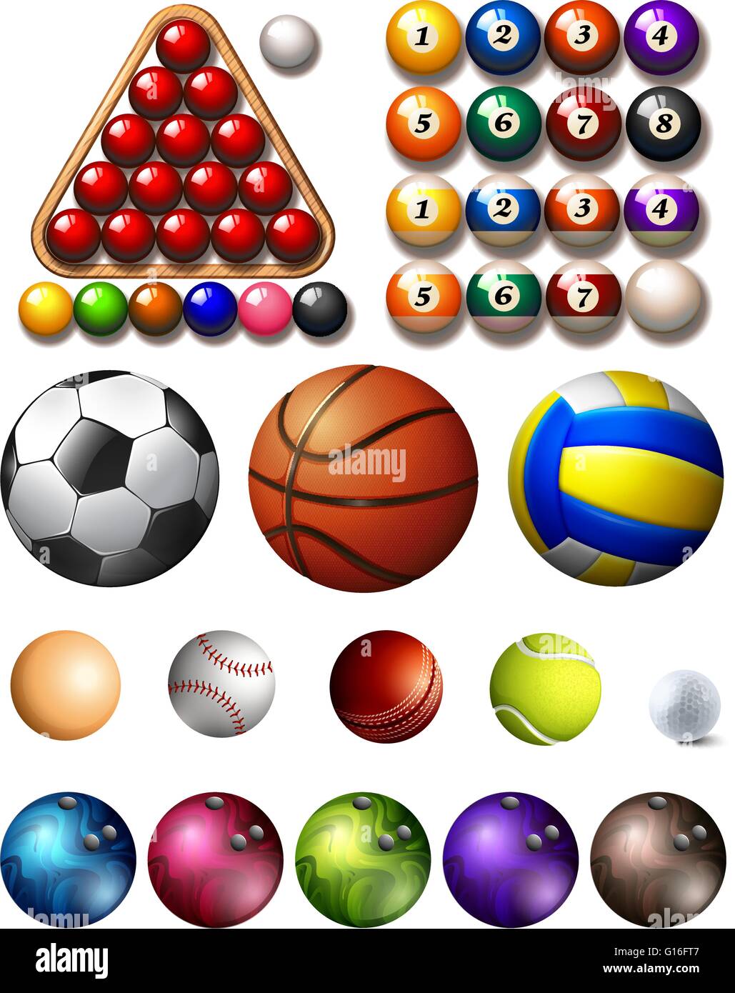 Different Kind Of Balls Of Many Sports Illustration Stock Vector Image Different Kind Of Balls Of Many Sports Illustration Stock Vector Image