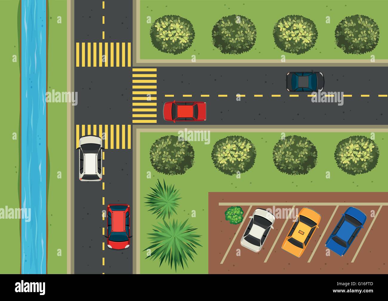 View to street Stock Vector Images - Alamy