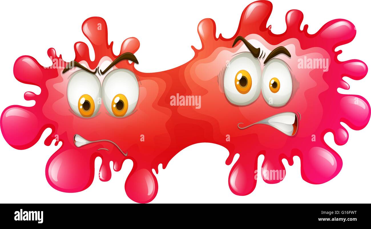 Red splash with angry faces illustration Stock Vector Image & Art - Alamy