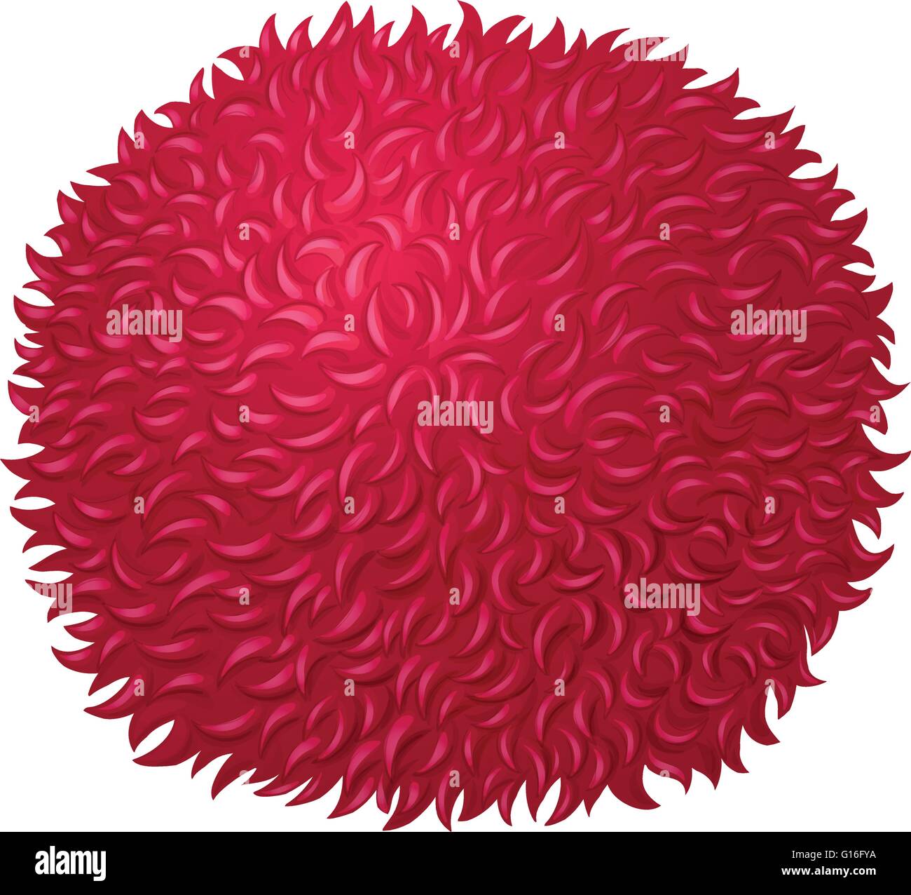 Red fluffy ball alone illustration Stock Vector Image & Art - Alamy