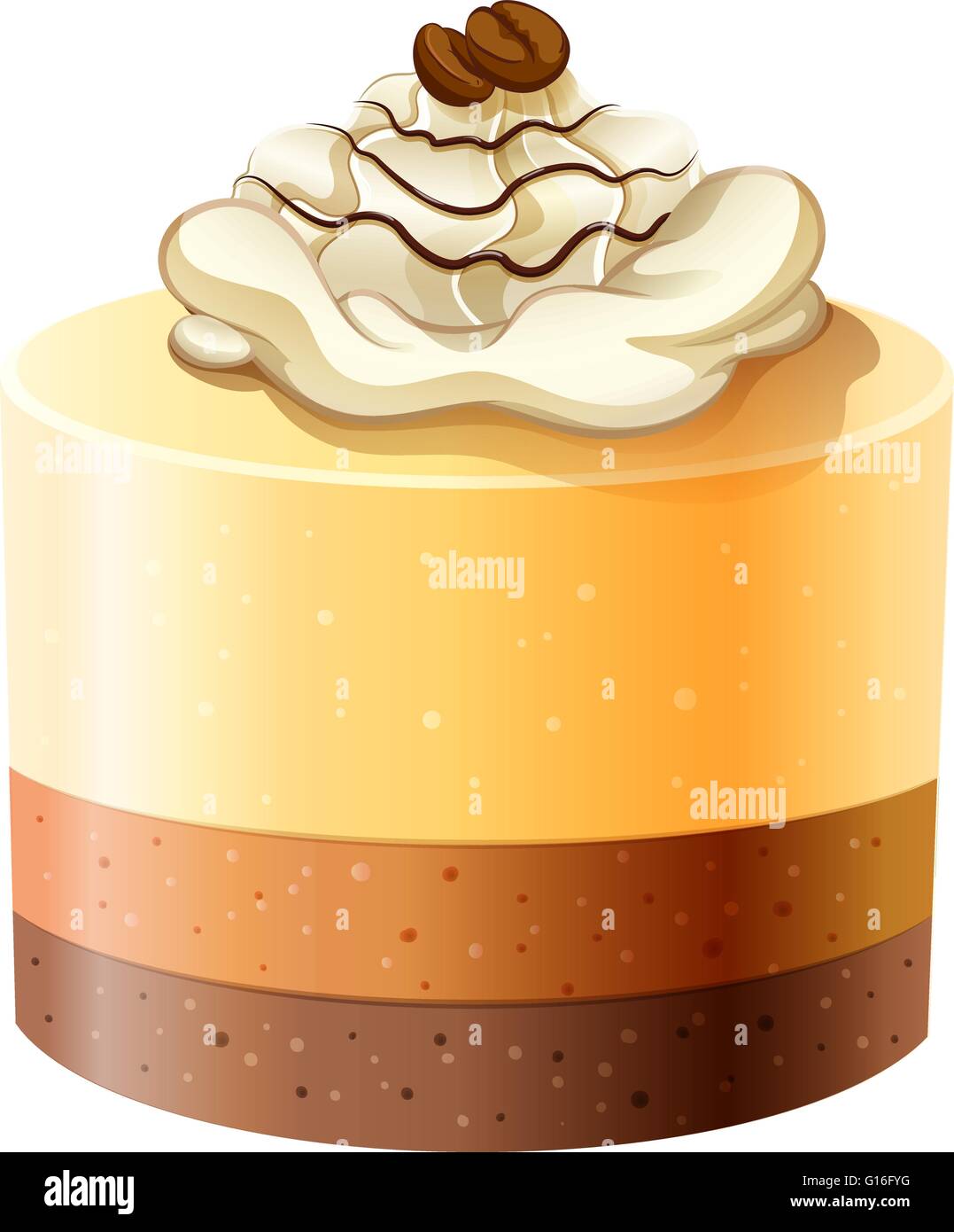 Layer cakes with creame topping illustration Stock Vector Image & Art ...