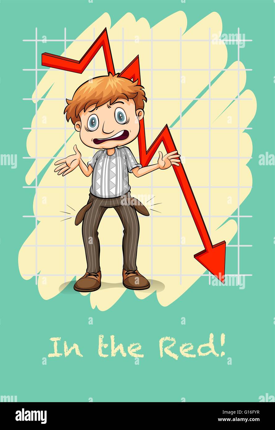 Idiom in the red illustration Stock Vector Image & Art - Alamy