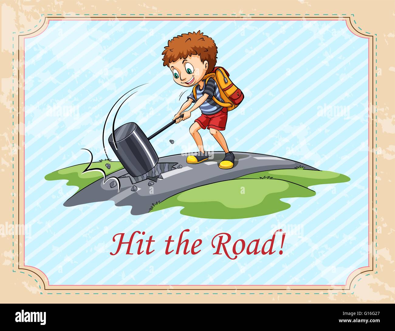 Hitting the road Stock Vector Images - Alamy