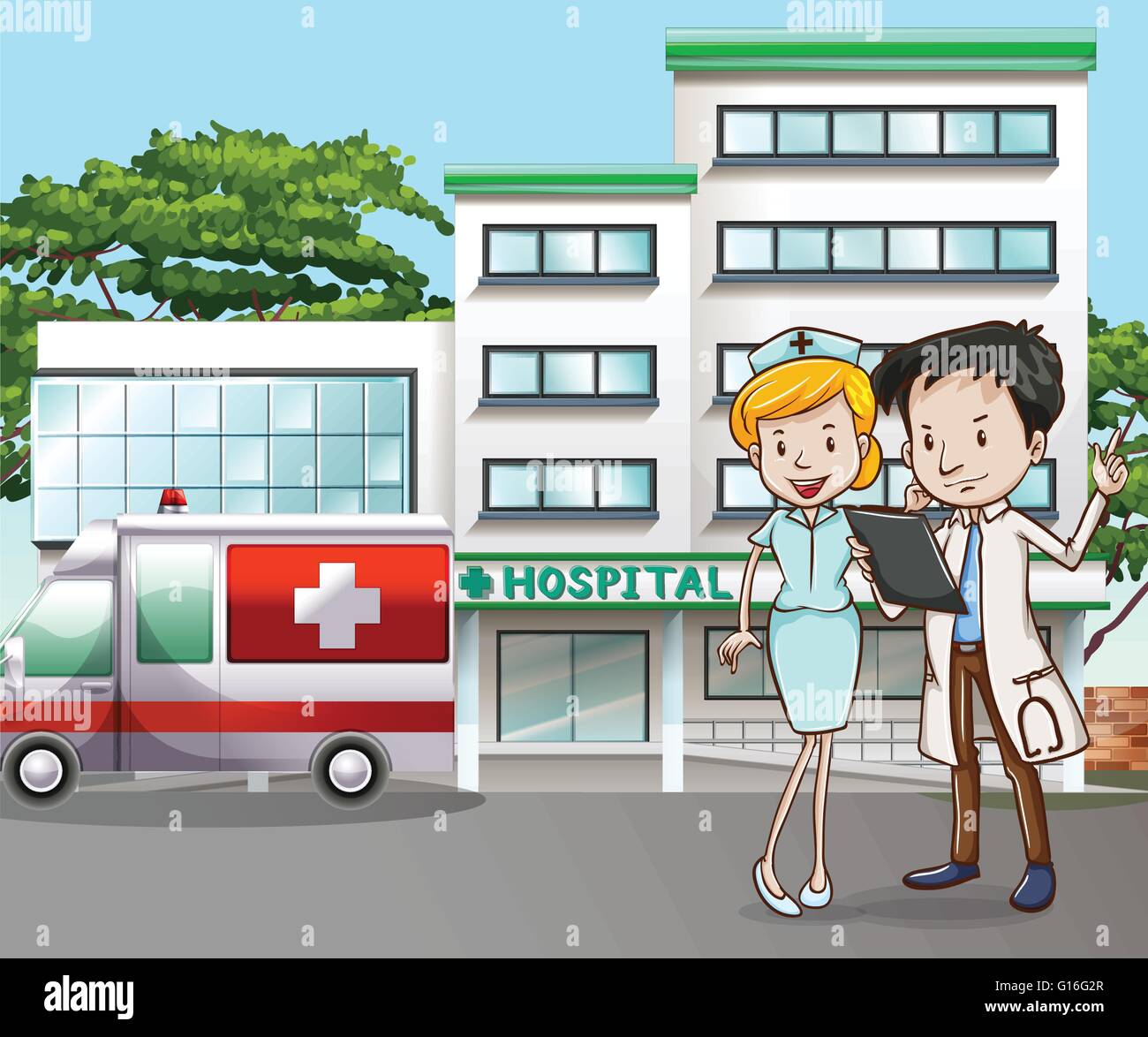 Hospital truck Stock Vector Images - Alamy