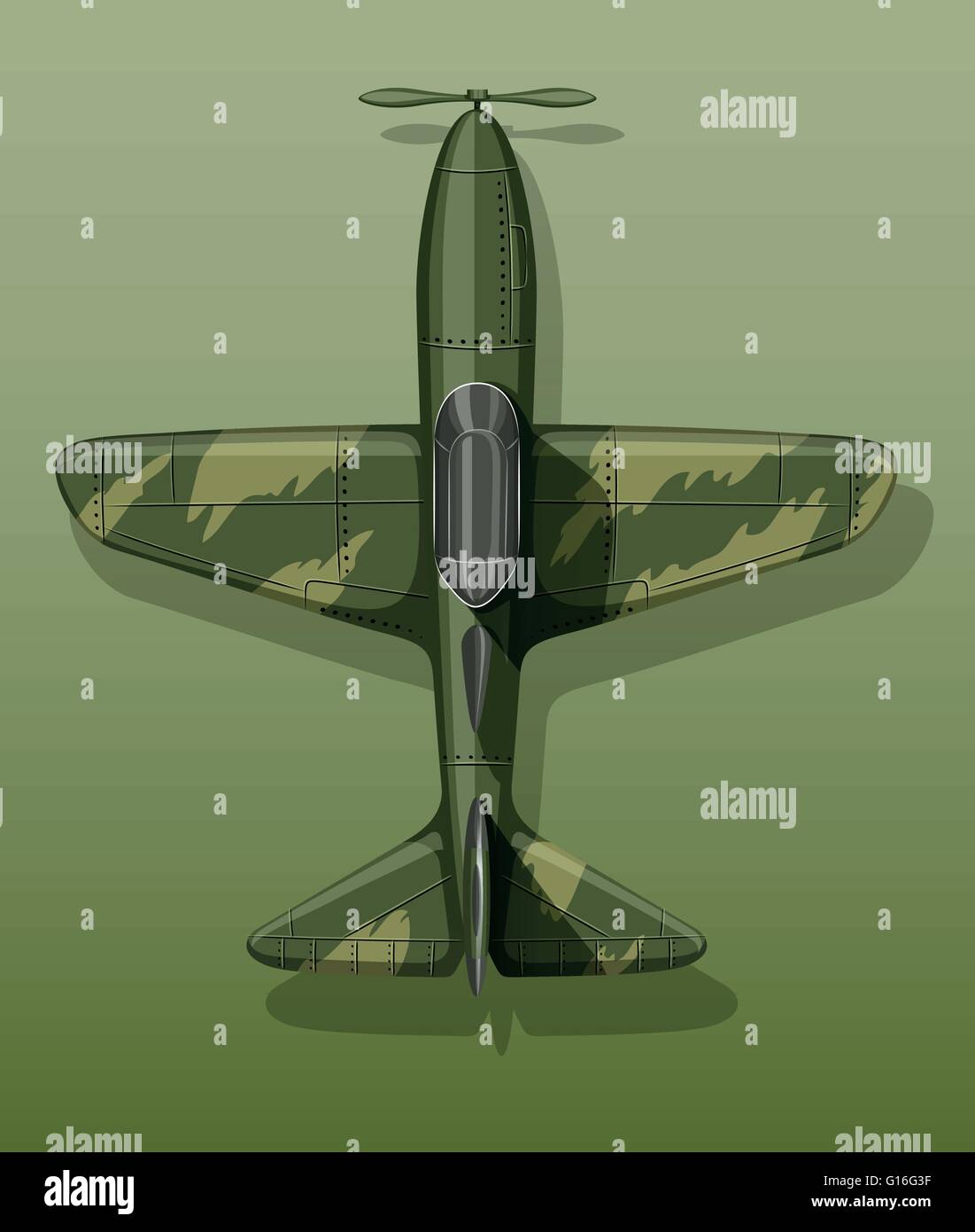 Army plane on green illustration Stock Vector Image & Art - Alamy