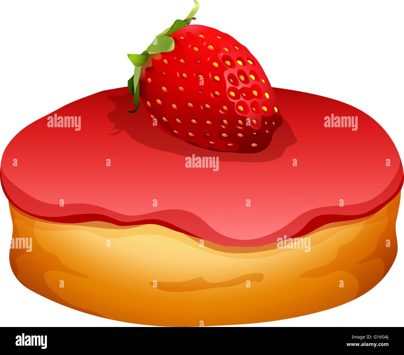 Strawberry donut Stock Vector Images - Alamy