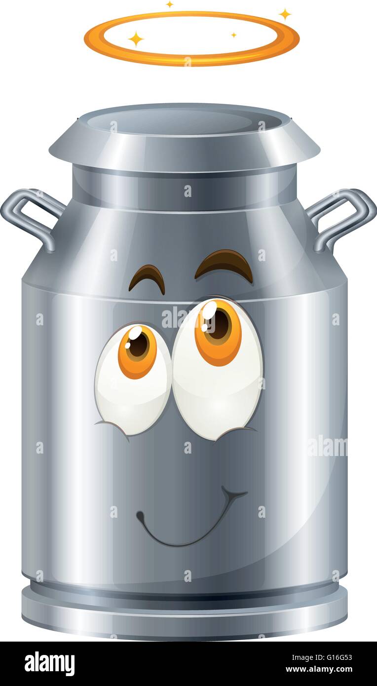Milk tank with face illustration Stock Vector Image & Art - Alamy