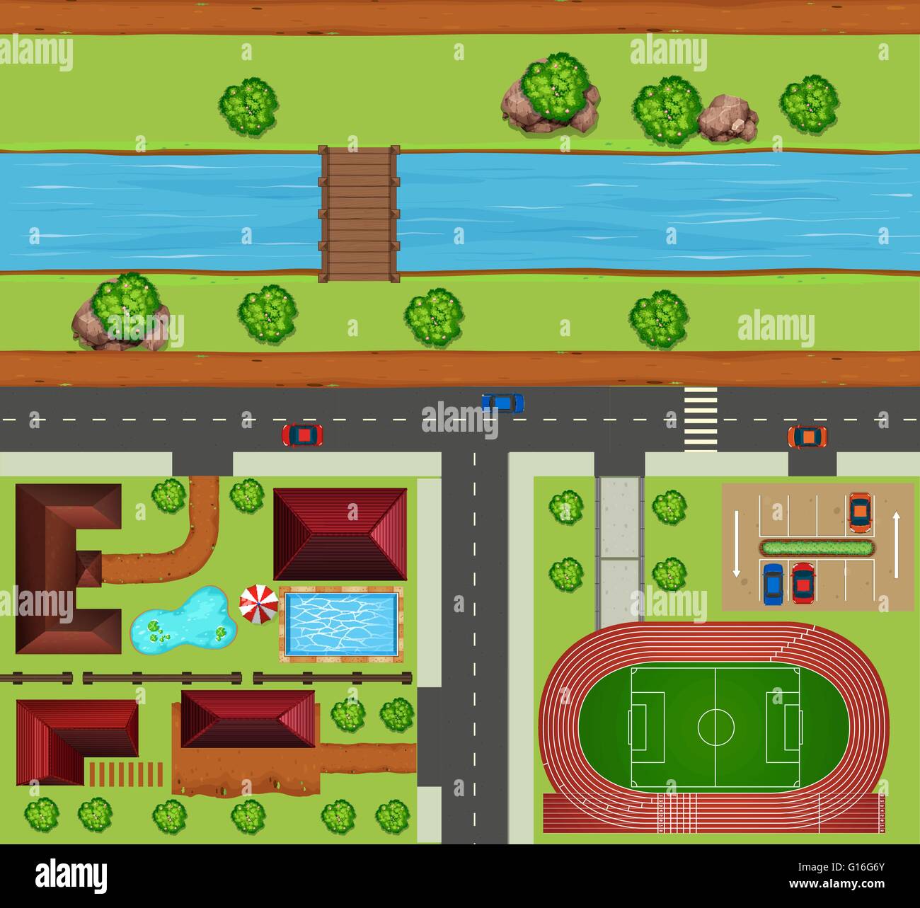 Community stadium Stock Vector Images - Alamy