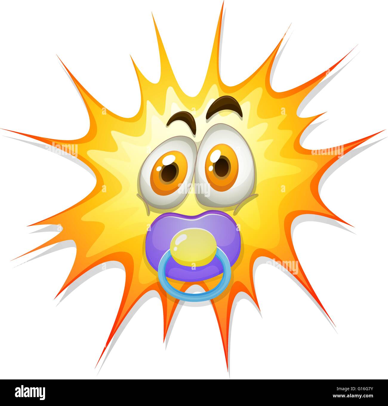 Baby face on orange splash illustration Stock Vector Image & Art - Alamy