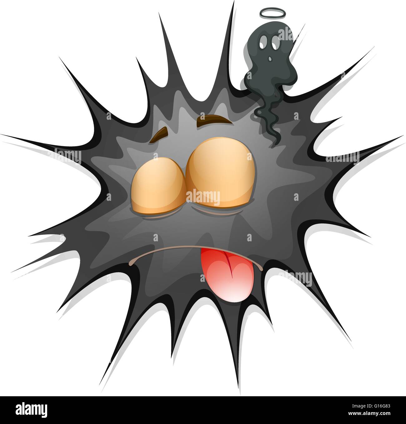 Black splash with face illustration Stock Vector Image & Art - Alamy