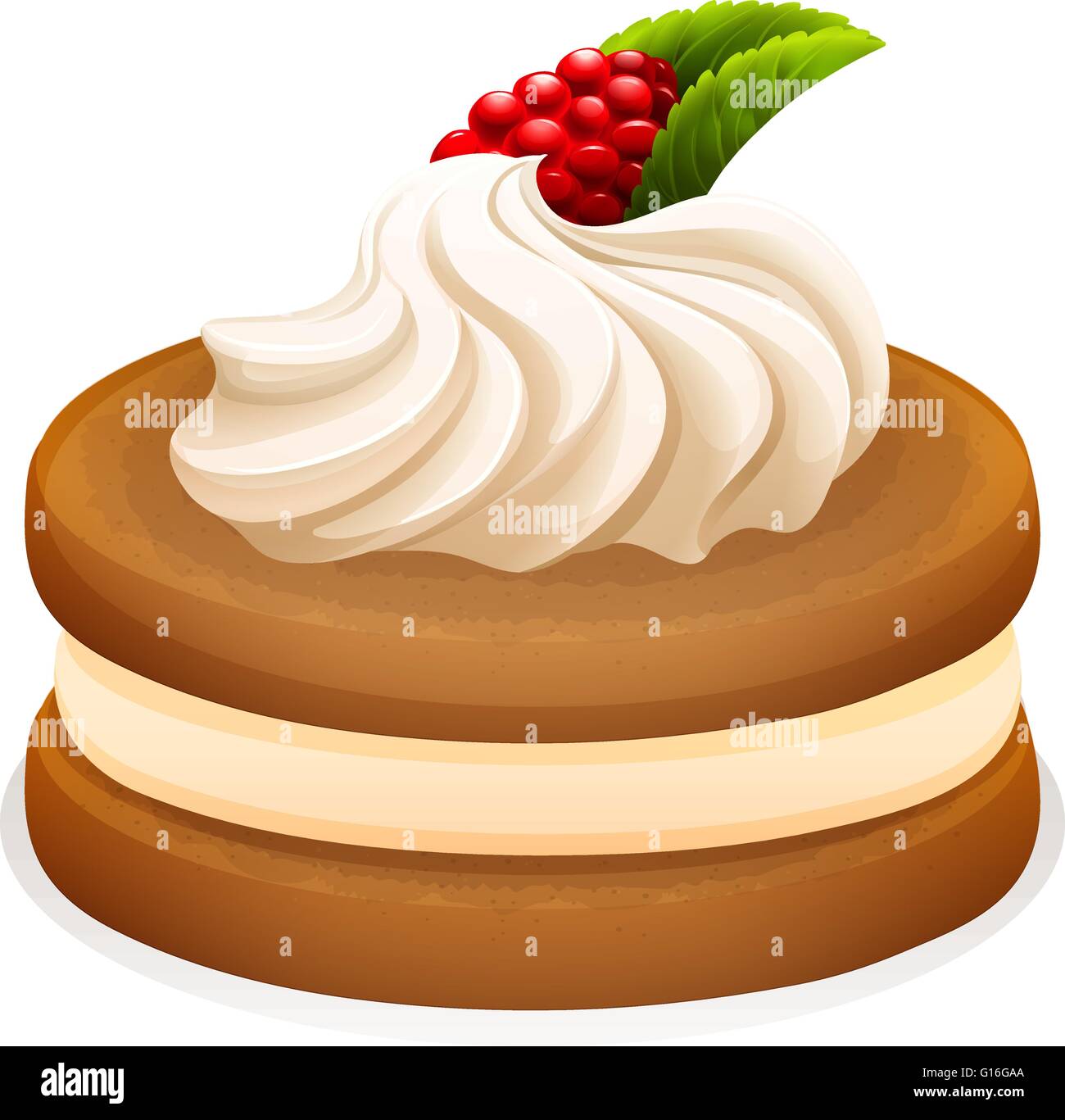 Sandwich cookie and cream illustration Stock Vector Image & Art - Alamy