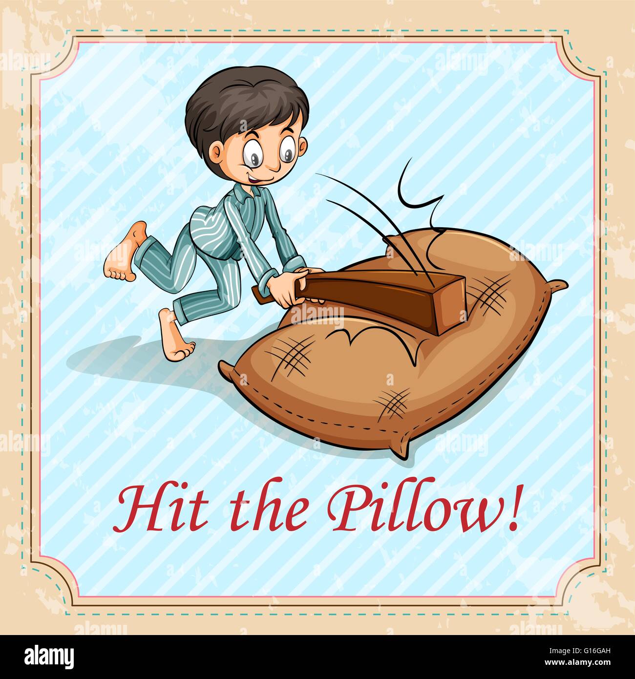 Idiom saying hit the pillow Stock Vector Image & Art - Alamy