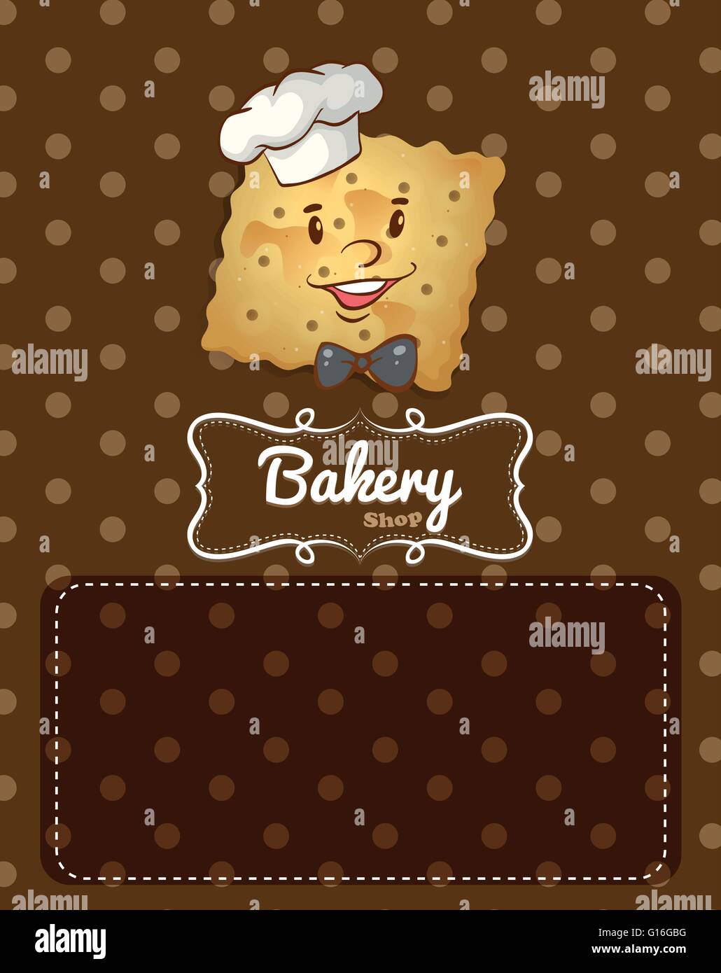 Banner design with cracker and polka dots background illustration Stock ...