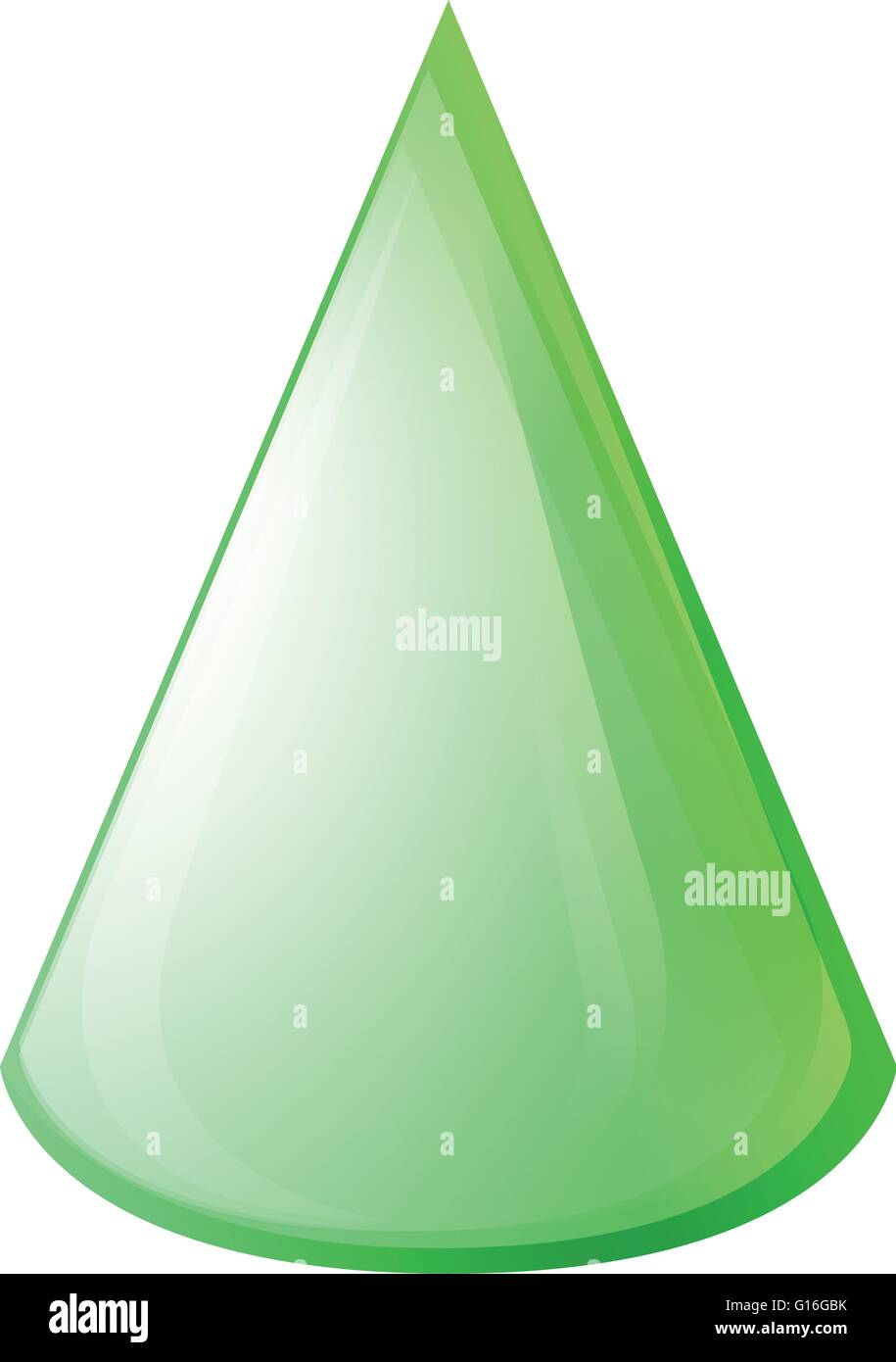 Green color cone shape illustration Stock Vector Image & Art - Alamy