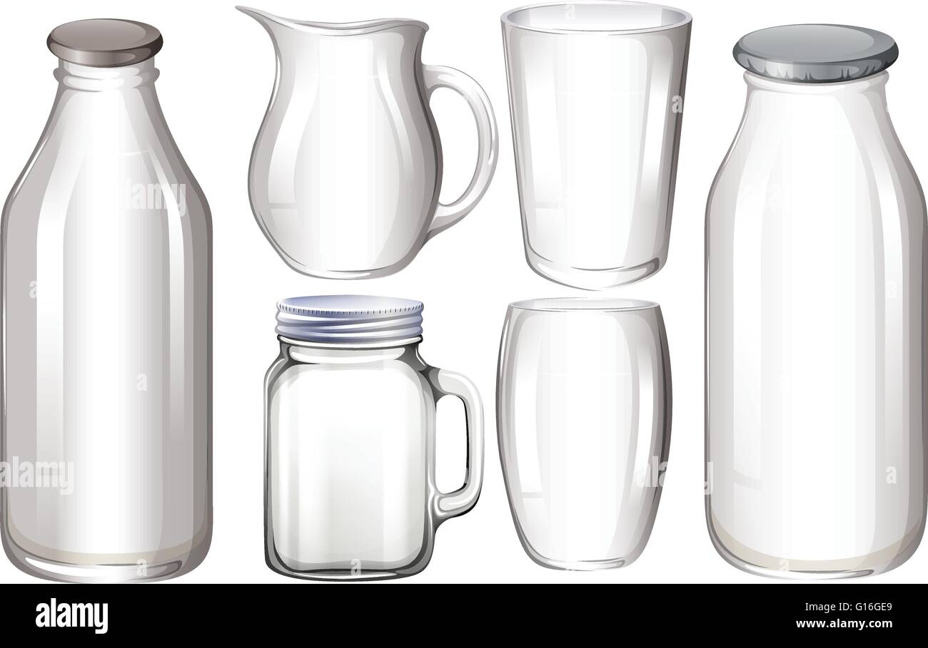Set of glass containers with no label Stock Vector Image & Art - Alamy