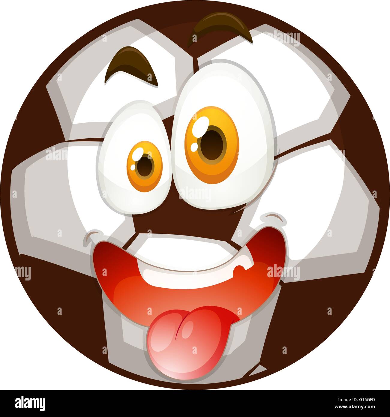 Football with happy face illustration Stock Vector Image & Art - Alamy