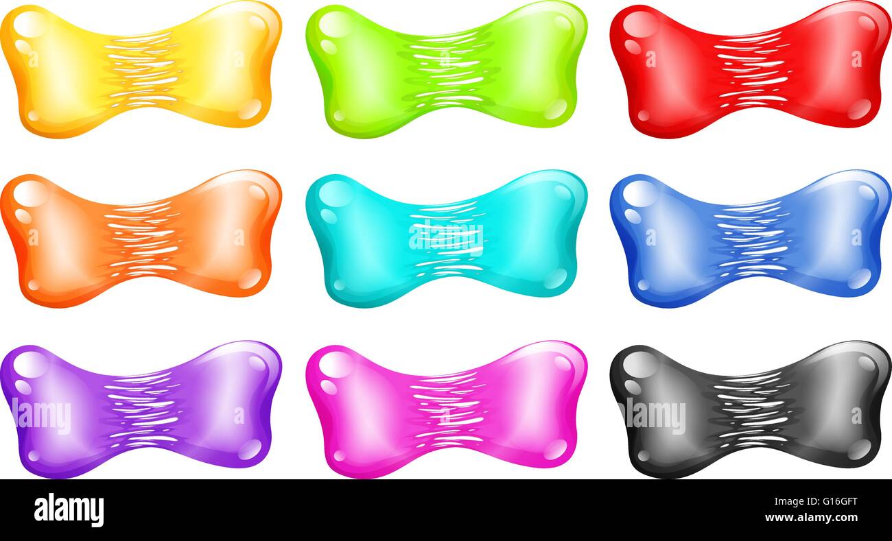 Freeform shape in different colors illustration Stock Vector Image ...