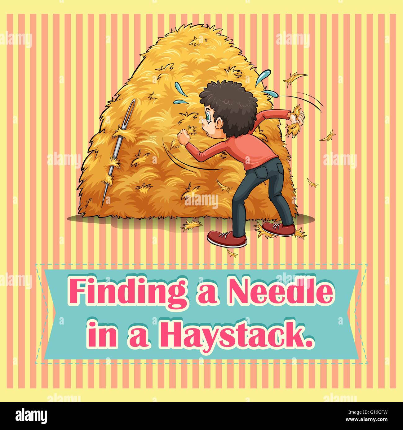 Haystack picture Stock Vector Images - Alamy