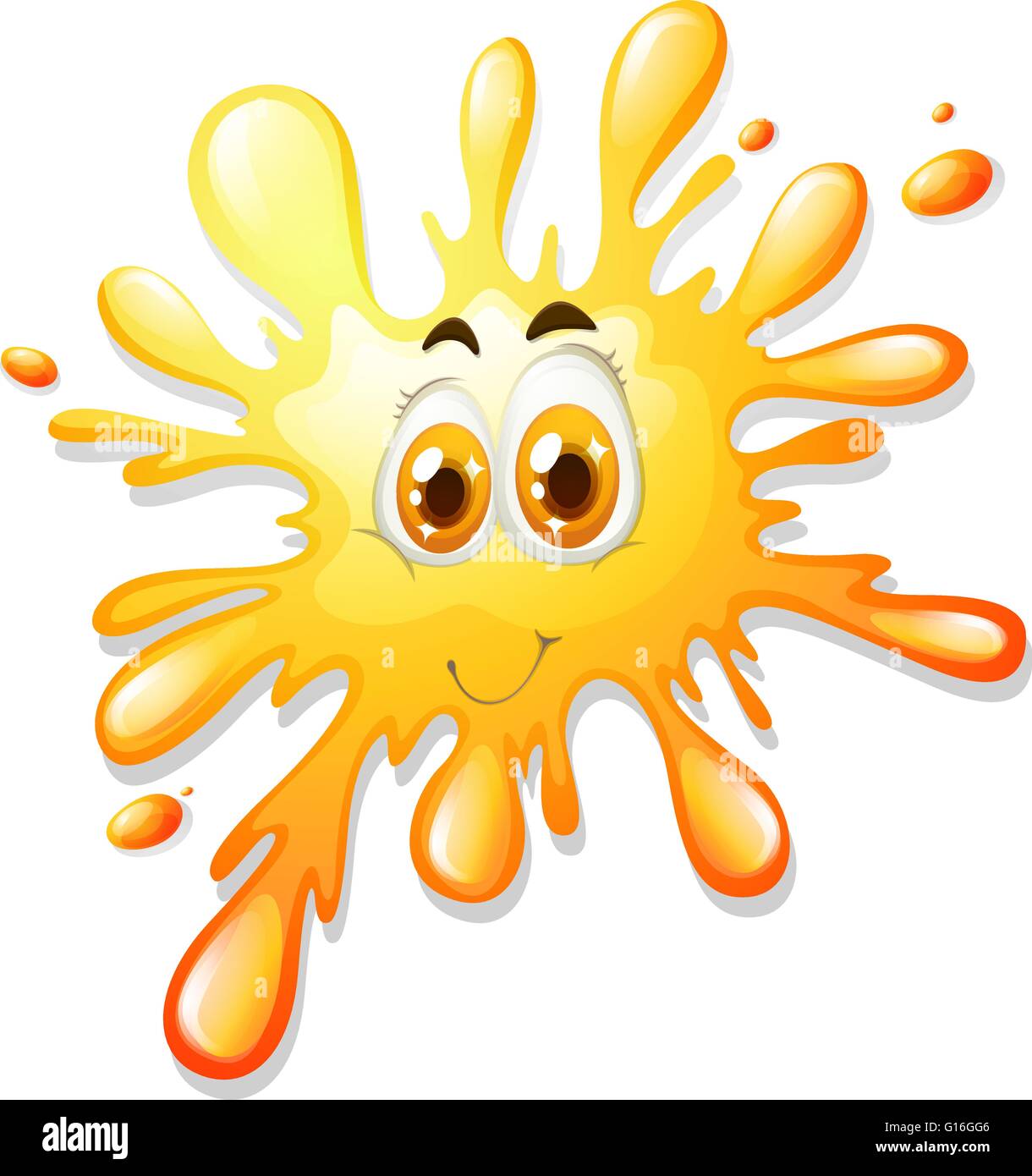 Yellow face paint Cut Out Stock Images & Pictures - Alamy