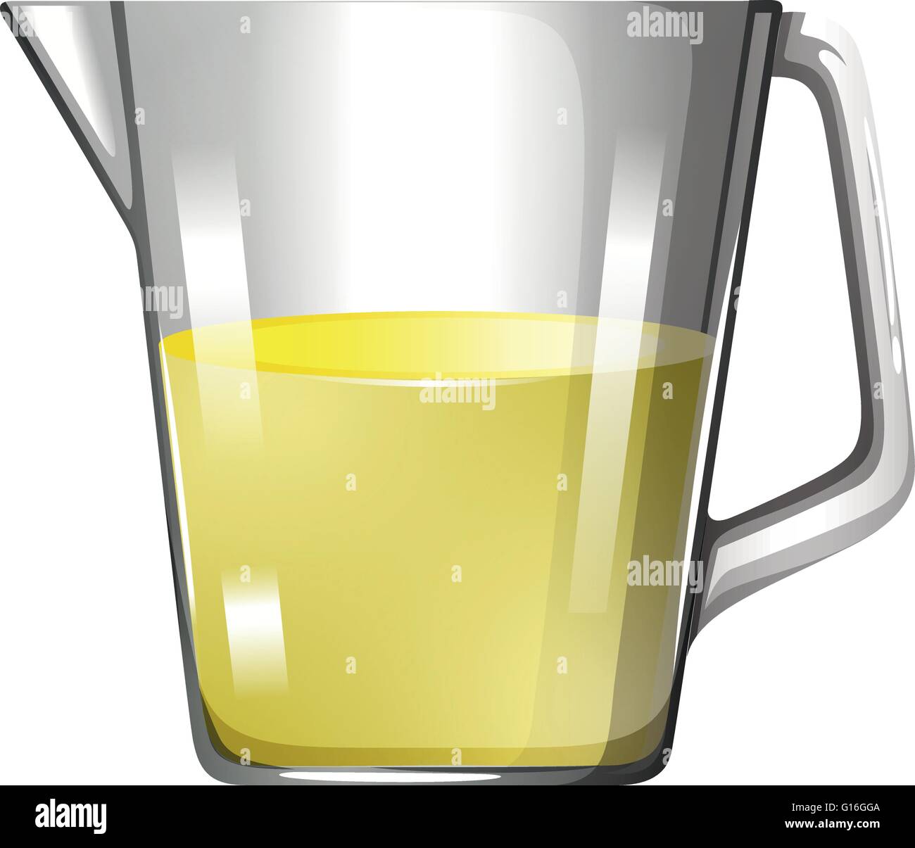 Yellow liquid in glass beaker illustration Stock Vector Image & Art - Alamy