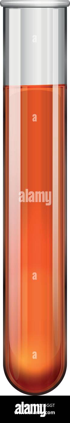 Orange liquid test tube Stock Vector Images - Alamy