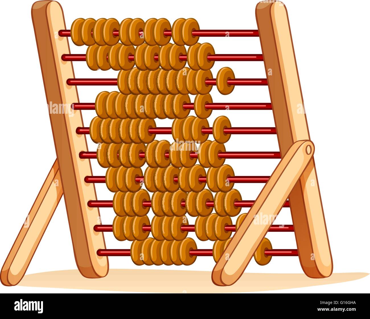 Wooden abacus for calculation illustration Stock Vector Image & Art - Alamy