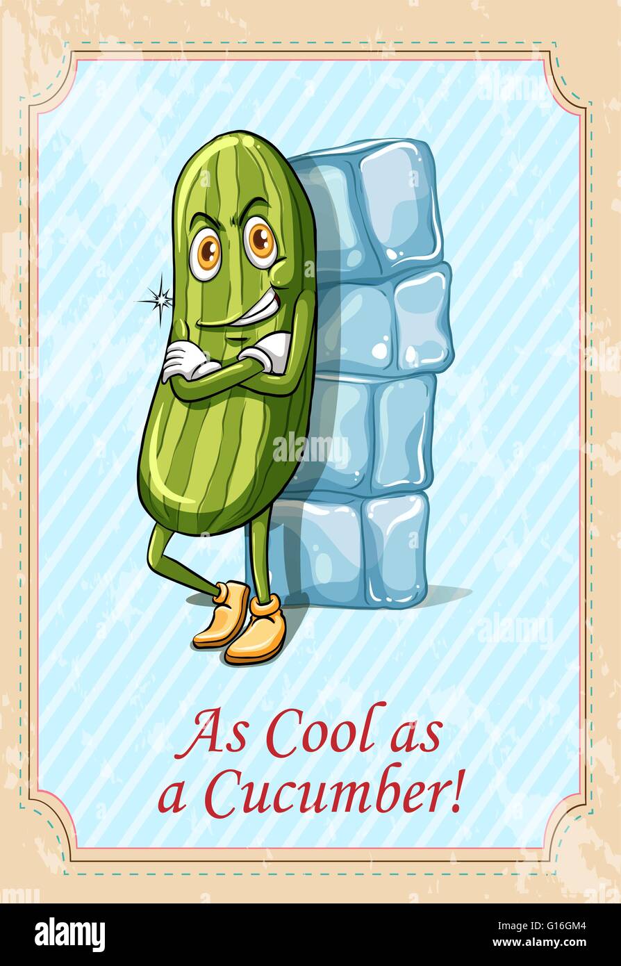 Cool cucumber illustration hi-res stock photography and images - Alamy