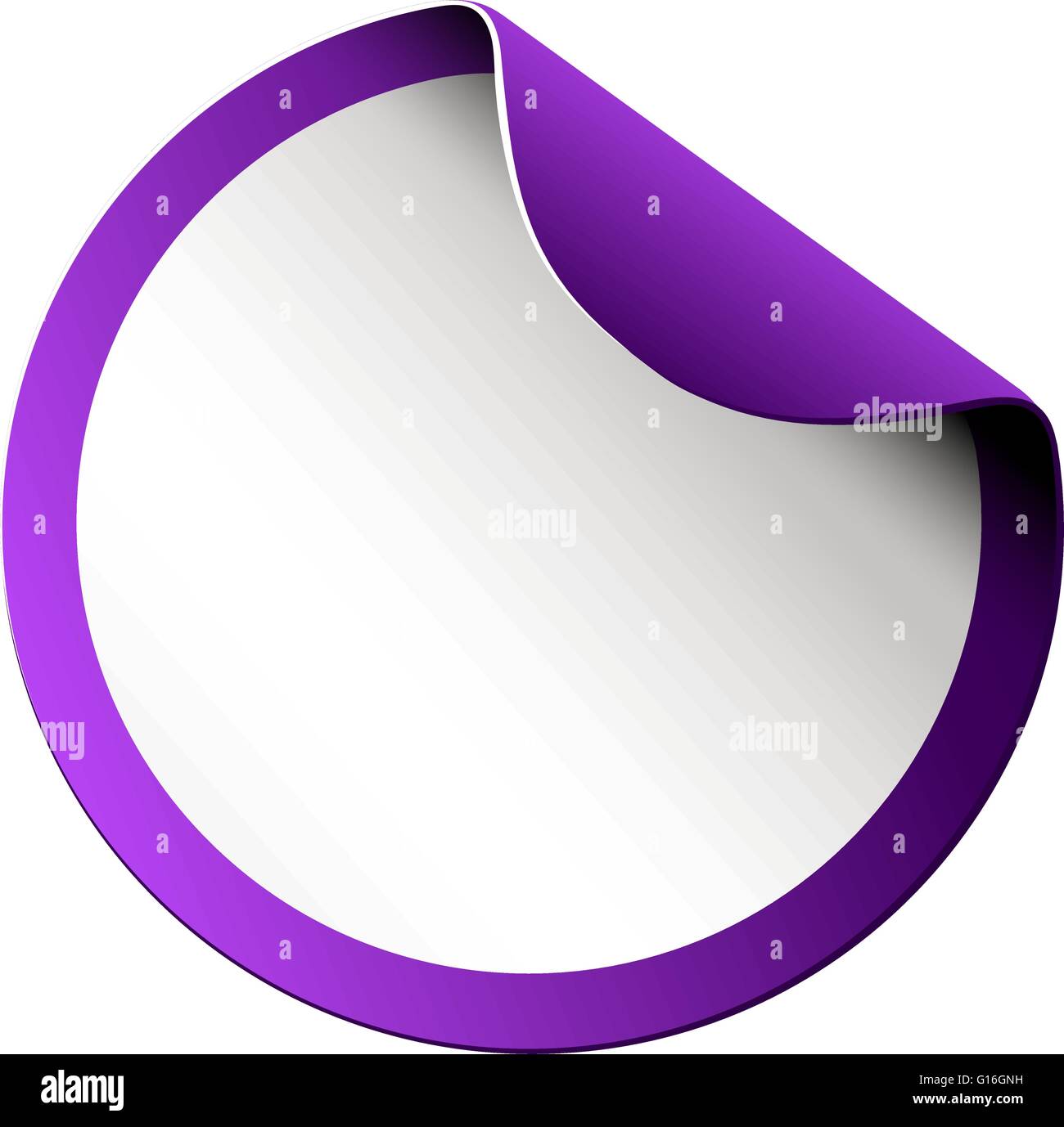 Round sticker on white illustration Stock Vector Image & Art - Alamy