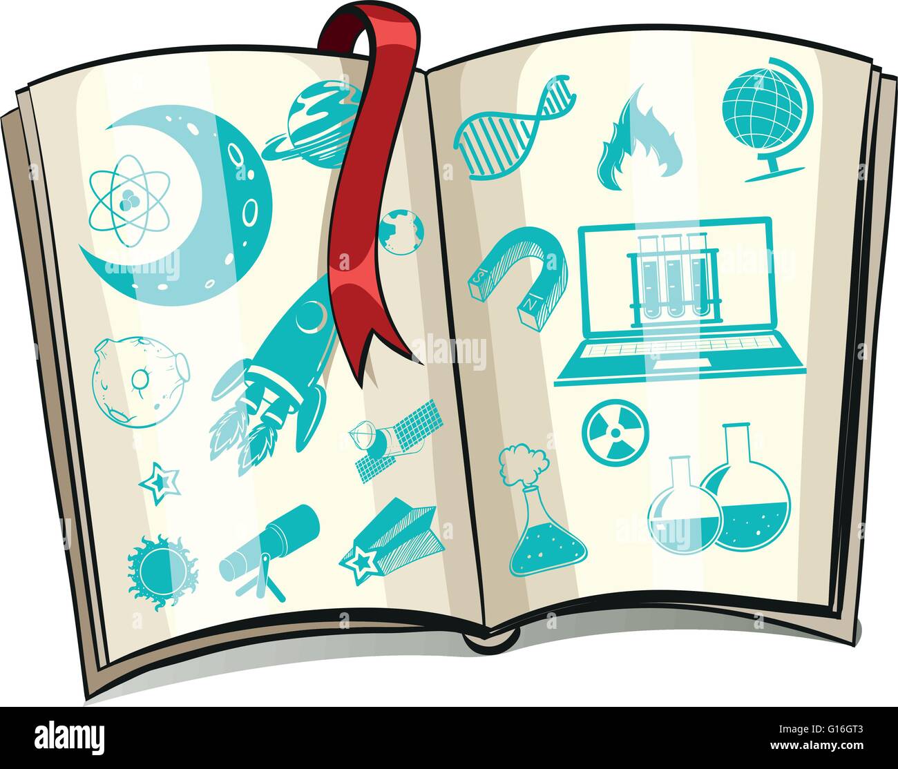 Science technology symbols on Cut Out Stock Images & Pictures - Alamy