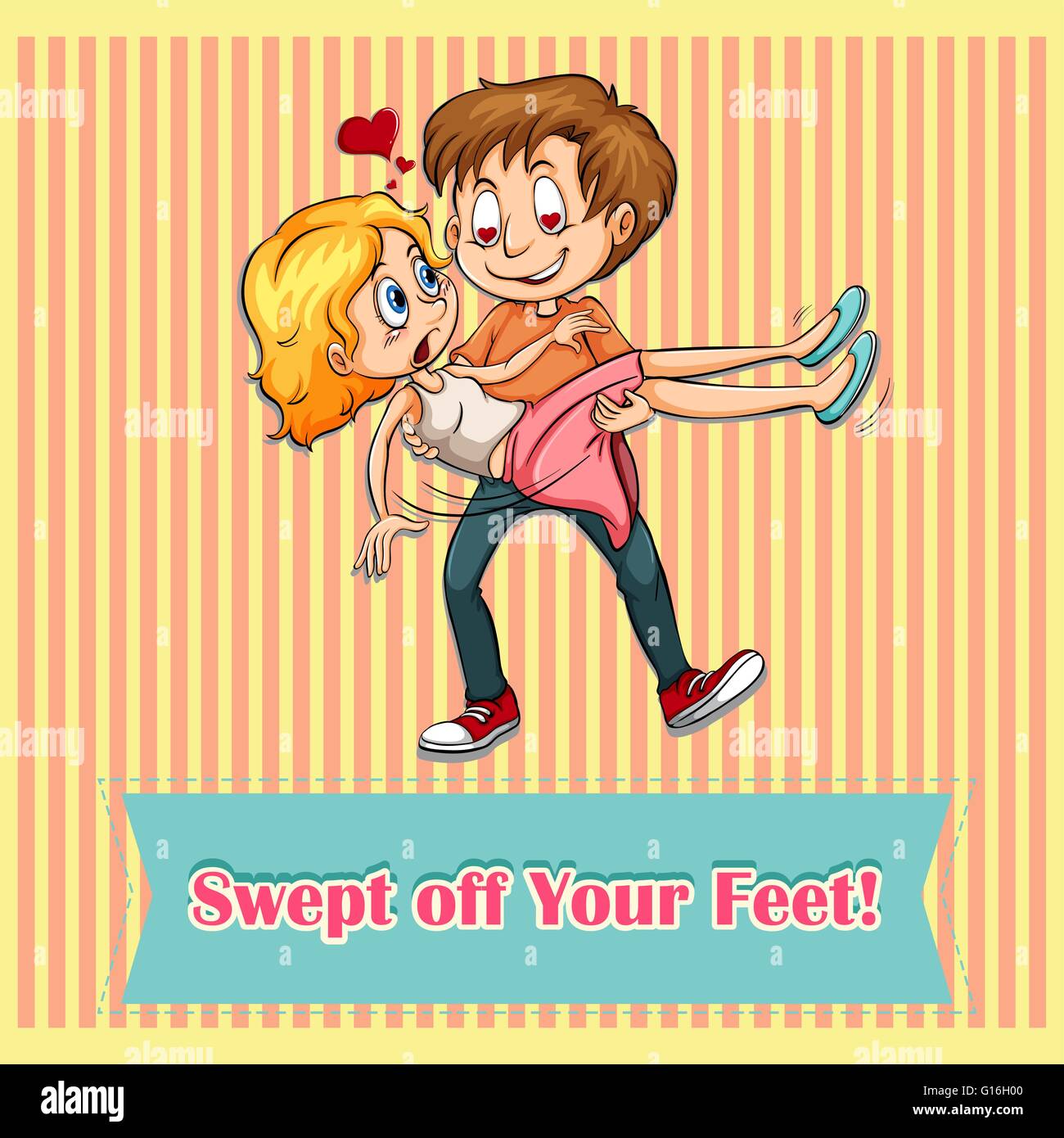 Cartoon woman holding arms in hi-res stock photography and images - Alamy