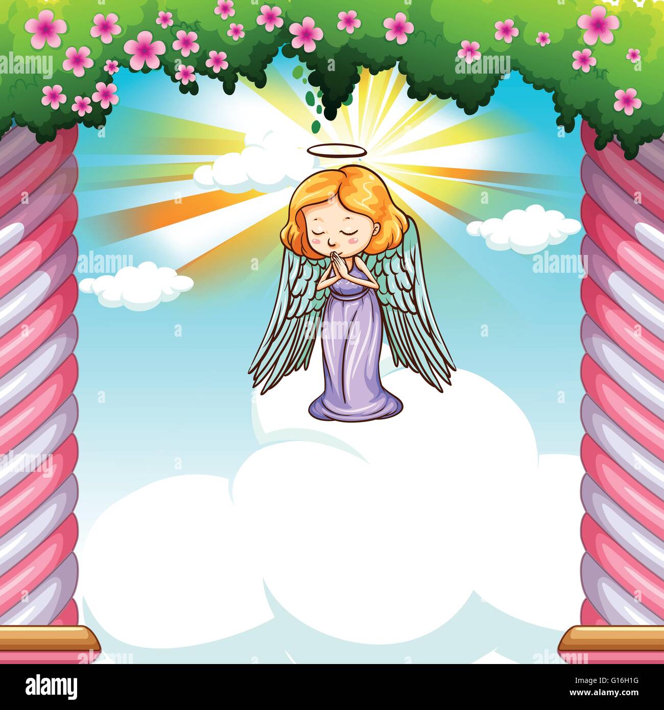 Angel flying in the sky illustration Stock Vector Image & Art - Alamy