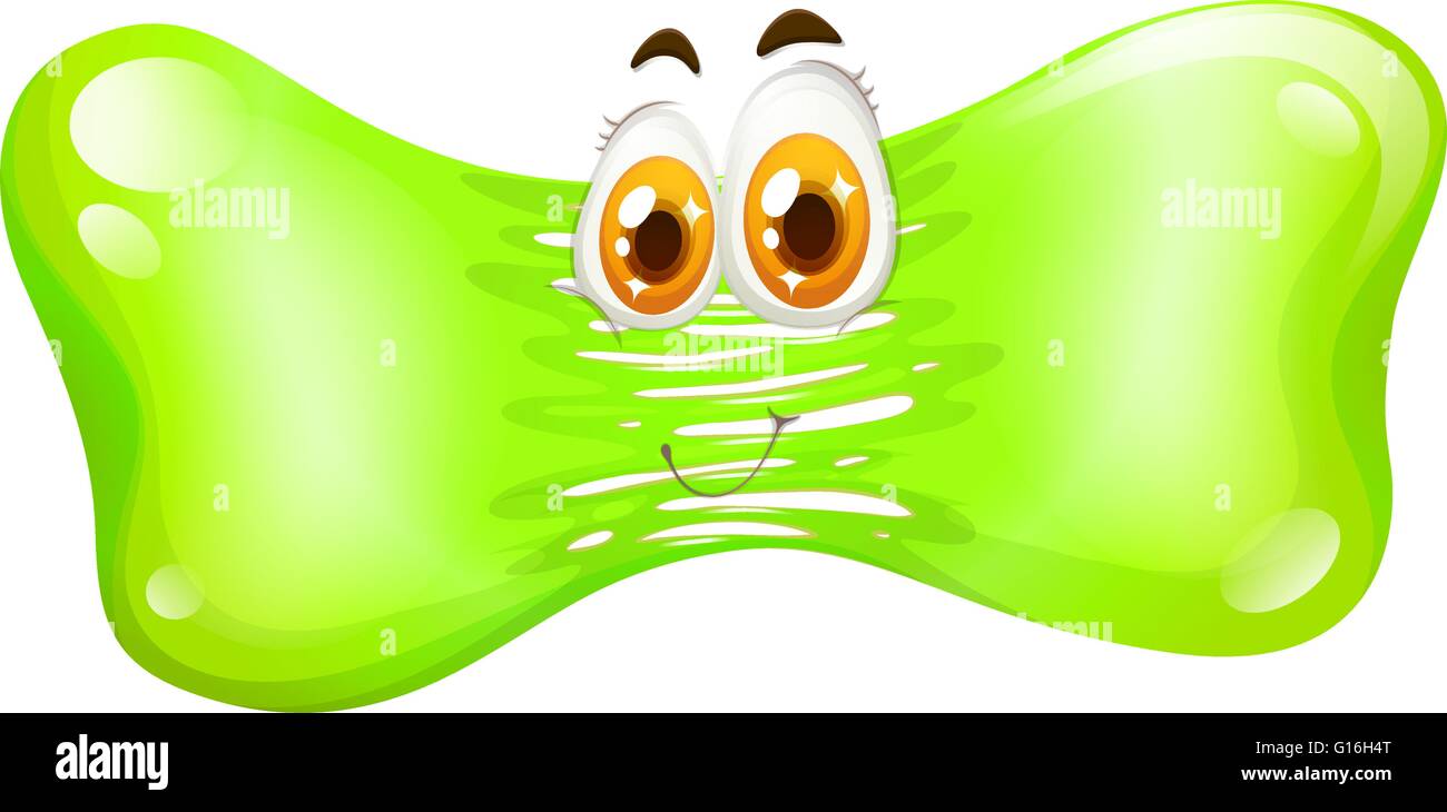 Green stretching with face illustration Stock Vector Image & Art - Alamy