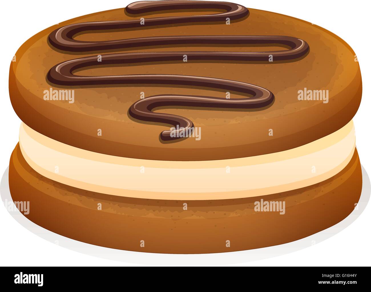 Vanilla cookies sandwich Stock Vector Images - Alamy
