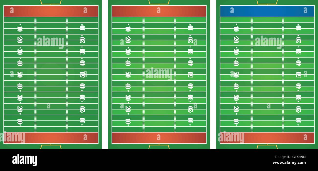 Football field in three design illustration Stock Vector Image & Art ...