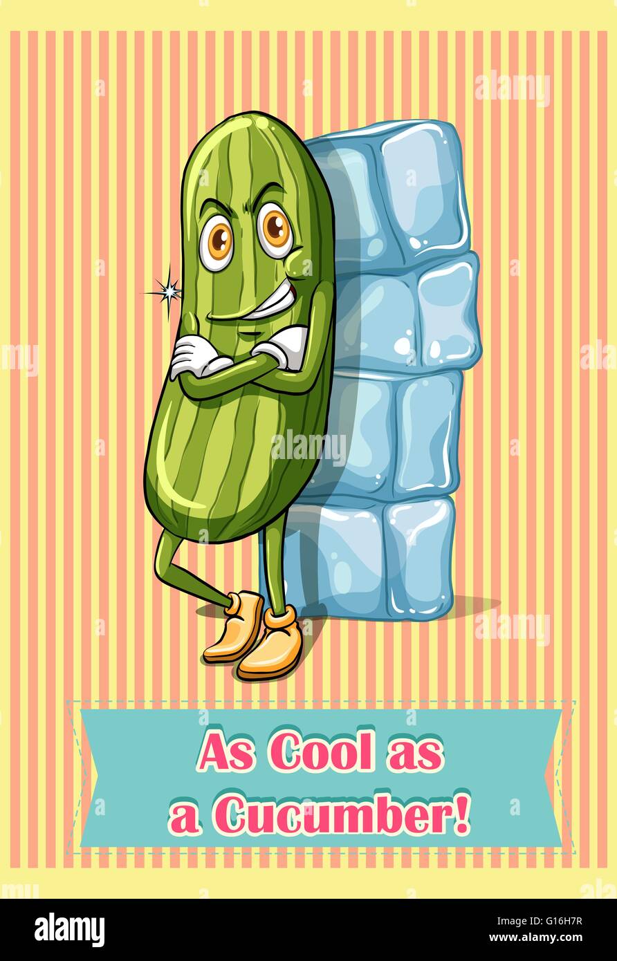 As cool as a cucumber illustration Stock Vector Image & Art - Alamy